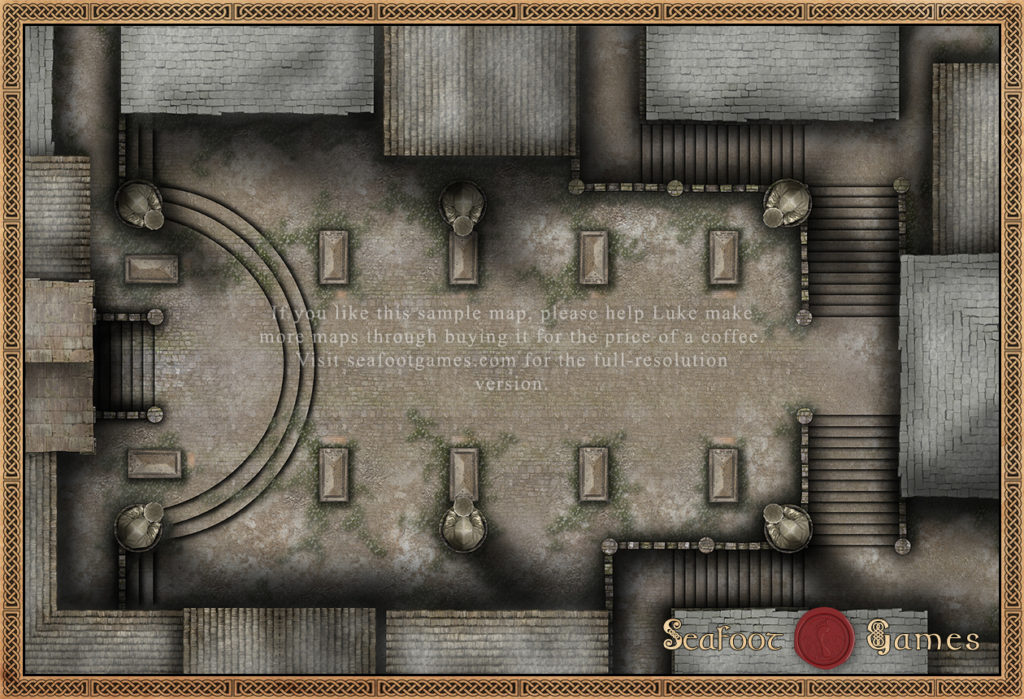 30x20 D&D - Battlemap Winterclaw’s Mausoleum • Seafoot Games