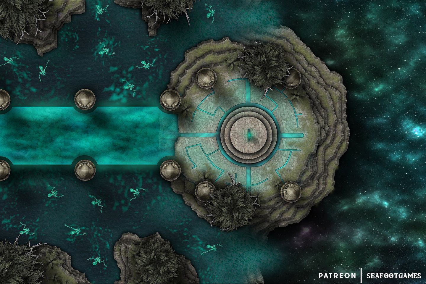 Free TTRPG Battlemap – Death's Gate • Seafoot Games