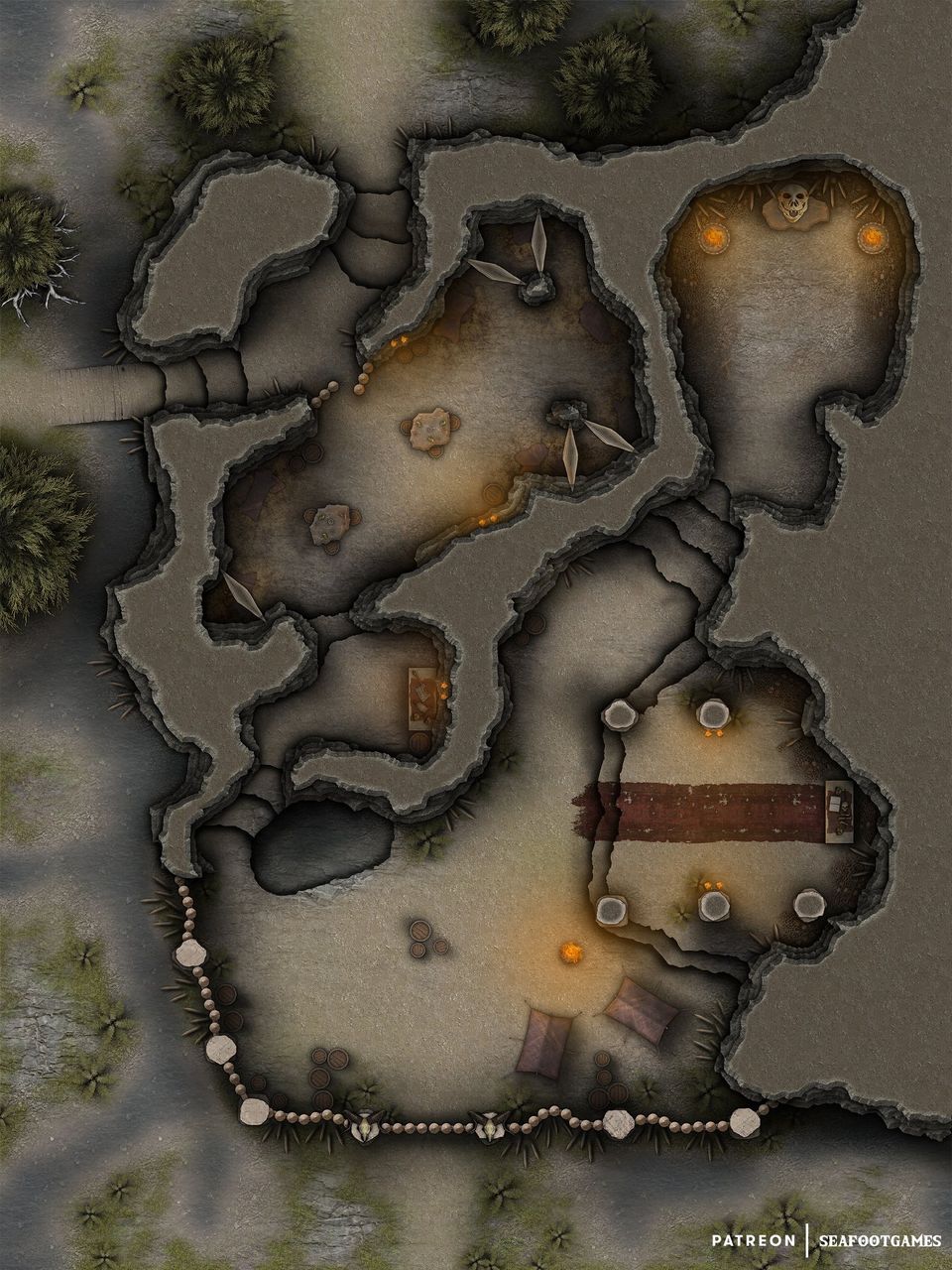 Free TTRPG Battlemap – Agarnoth’s Hold • Seafoot Games