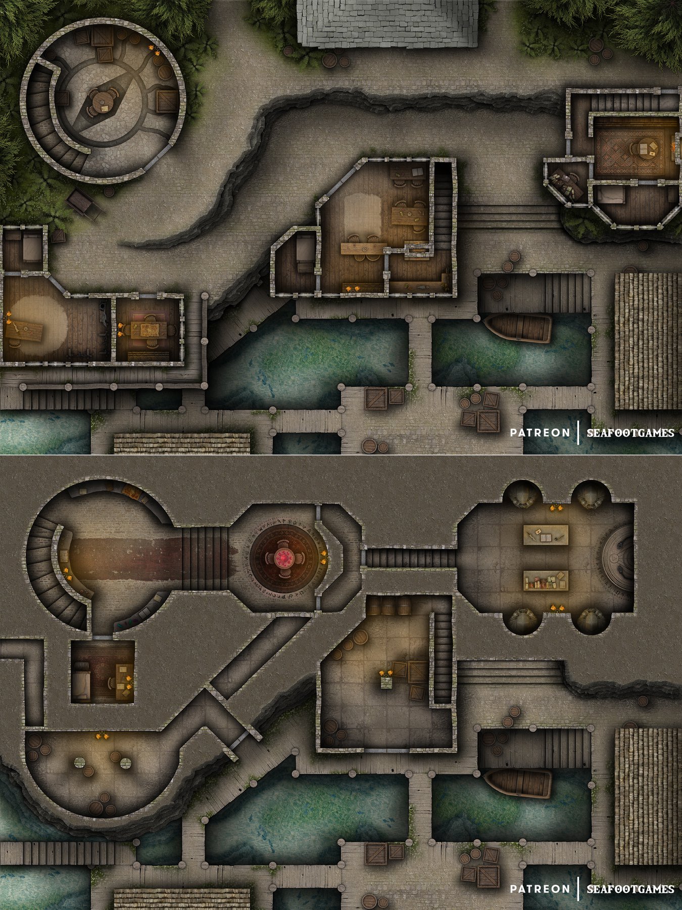 Free Multi-Level Battlemap – Shores of Fate • Seafoot Games