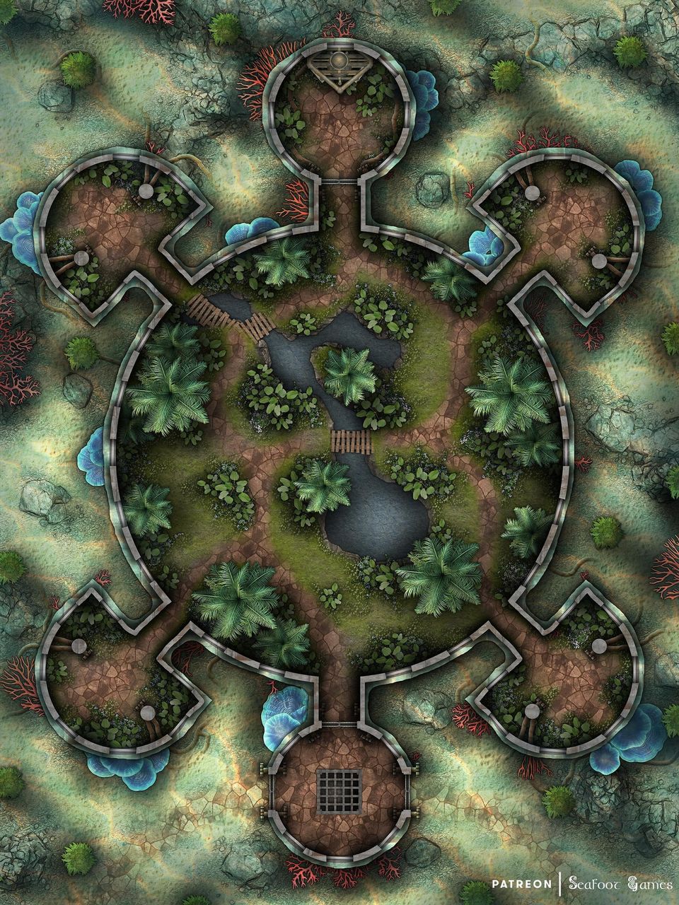 Free TTRPG Battlemap – New Eden's Underwater Biosphere