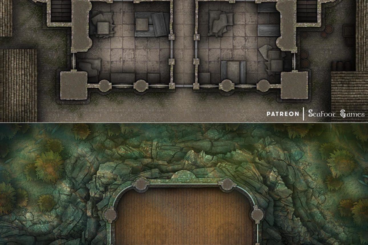 Secret Cult Ballroom Free Multi-Level 40×30 DnD Battlemap & Adventure
