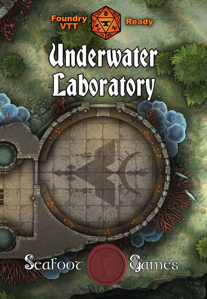Underwater Laboratory 40x30 DnD Battlemap with Adventure (FoundryVTT ...