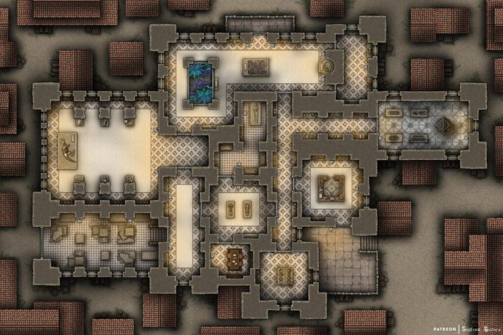 Free TTRPG Battlemap – High Pass Fortress • Seafoot Games