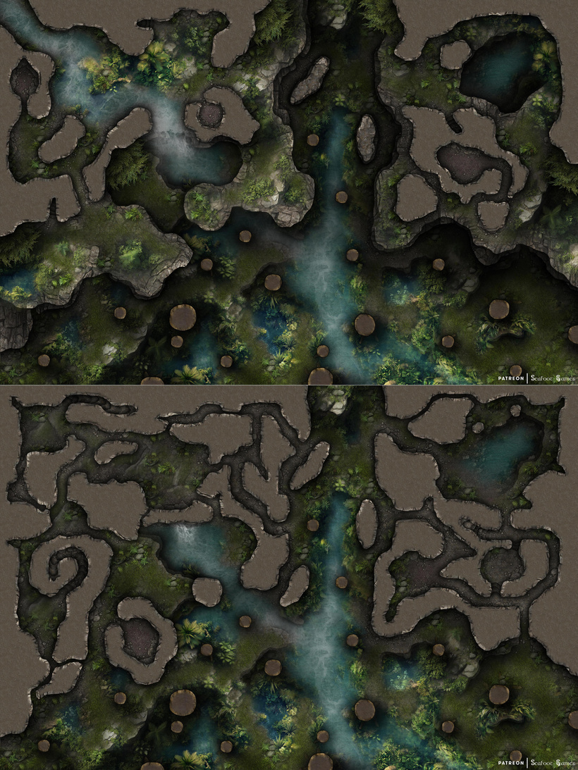 Isle of Fangs 5e Campaign Sourcebook with 17 DnD Battlemaps
